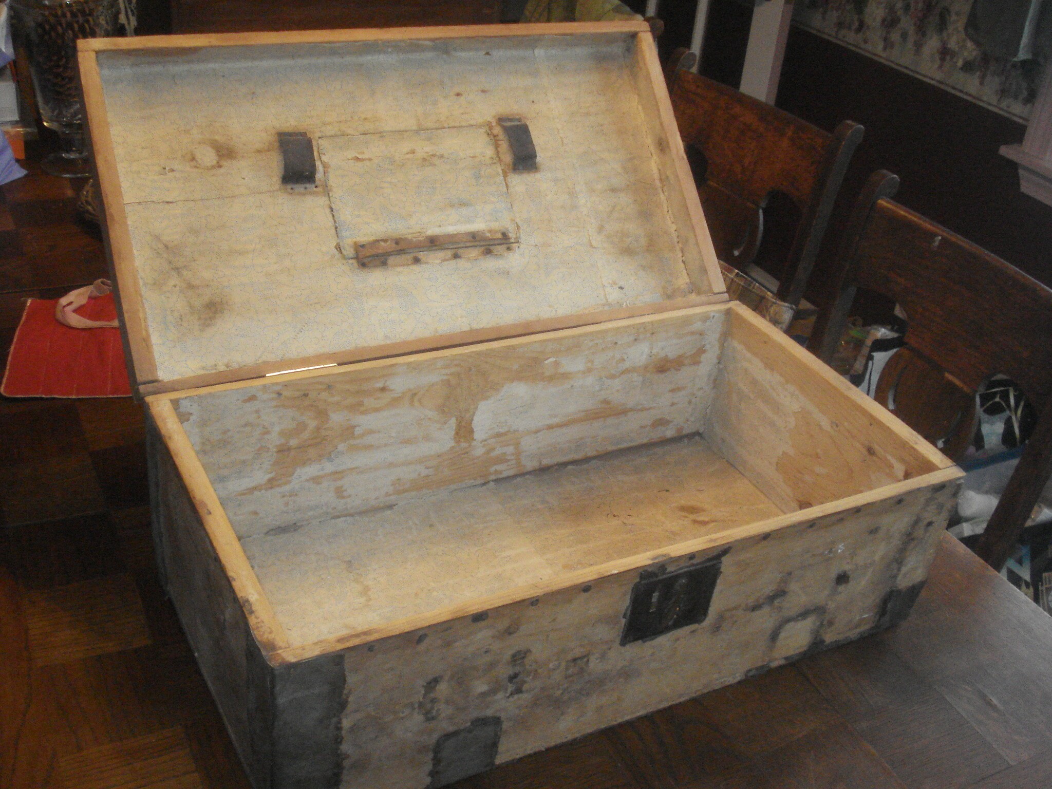 Antique Pine Chest Stagecoach Trunk 1700's - Etsy