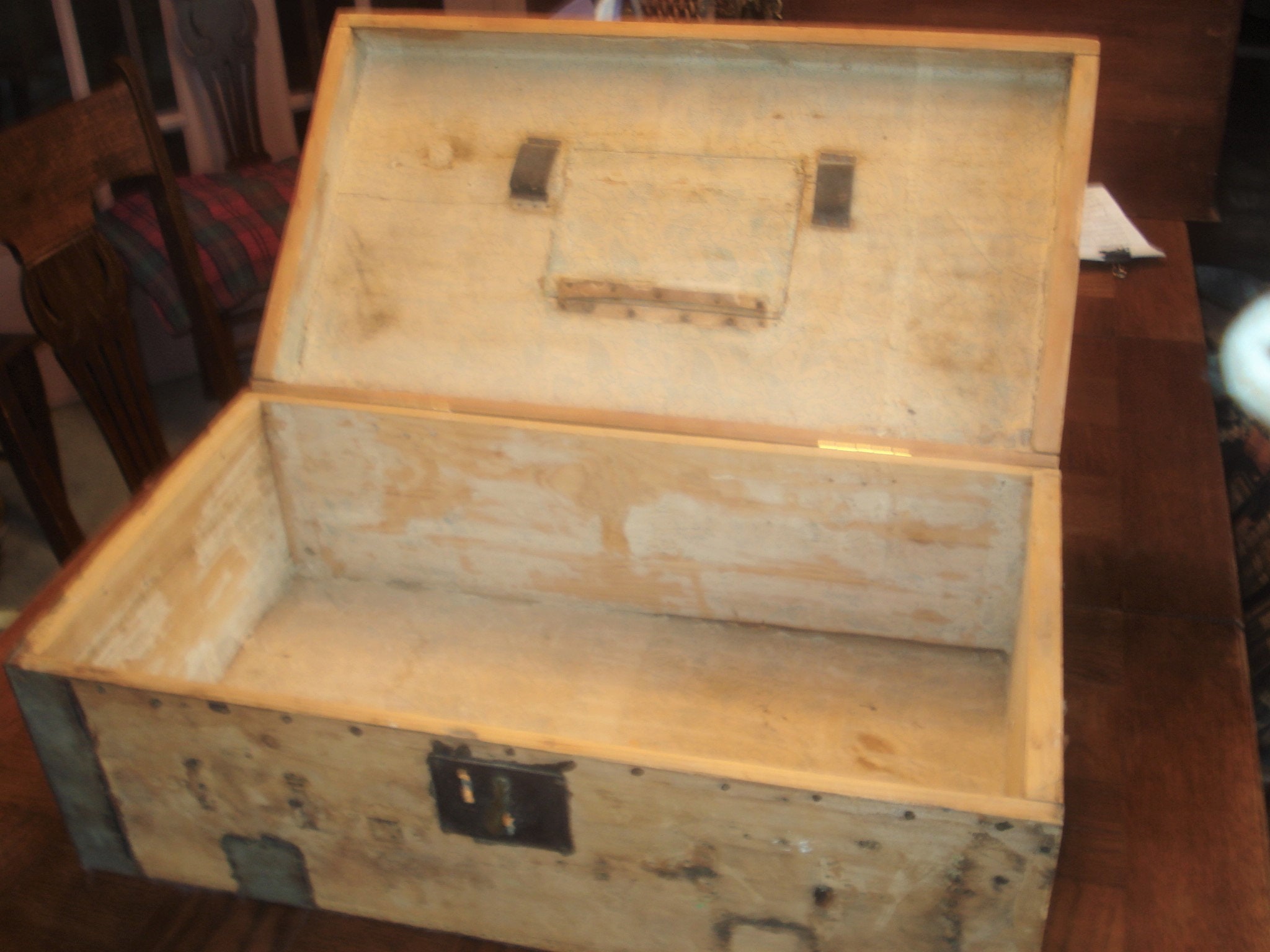 Antique Pine Chest Stagecoach Trunk 1700's - Etsy