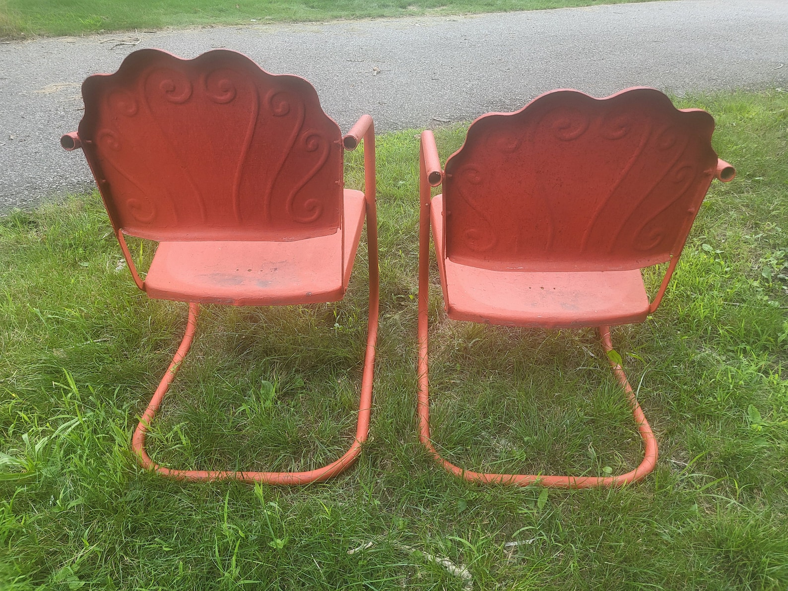 Bouncy Metal Motel Chairs Pair of 1937 Sun Rest Model, Restored 1st ...