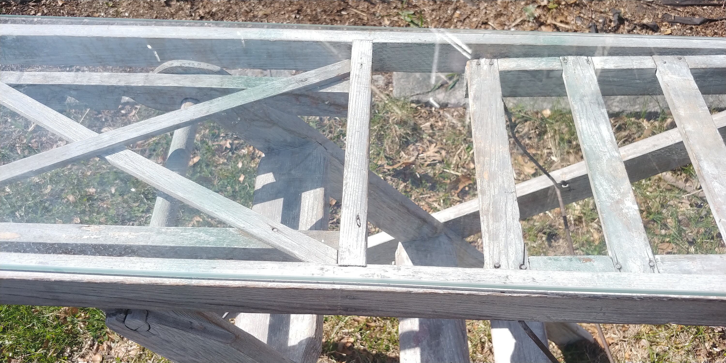 Antique Rustic Folding Ladder Upcycled / Recreated Into Console Table ...