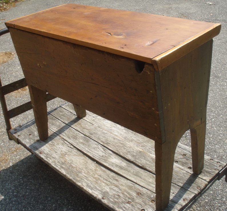 Antique Pine Dough Box / Proofing Box - Table With Storage - Etsy