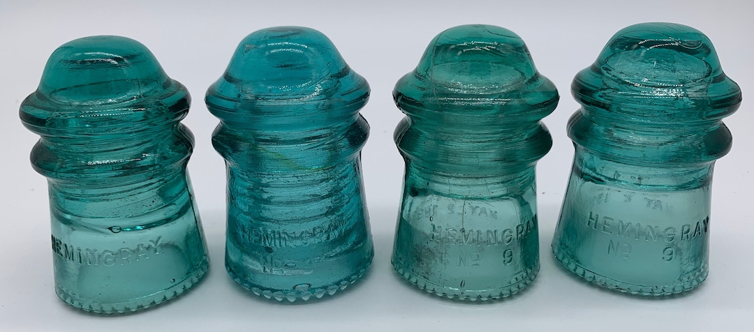 Vintage Aqua Colored Hemingray No 9 Glass Insulator - Etsy