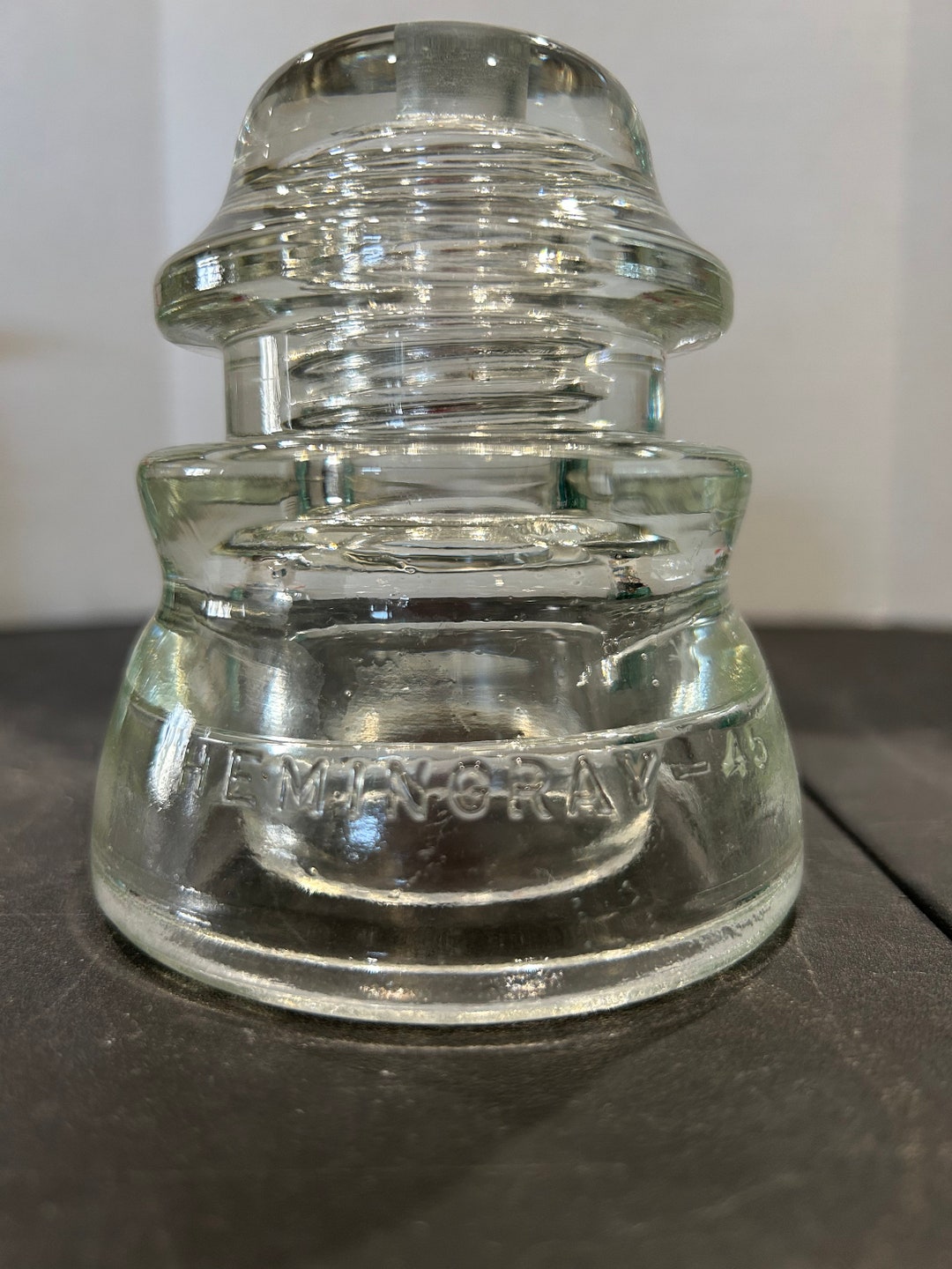 Vintage Clear Glass Hemingray 45 Glass Insulator W/ 1/2" Hole for DIY ...