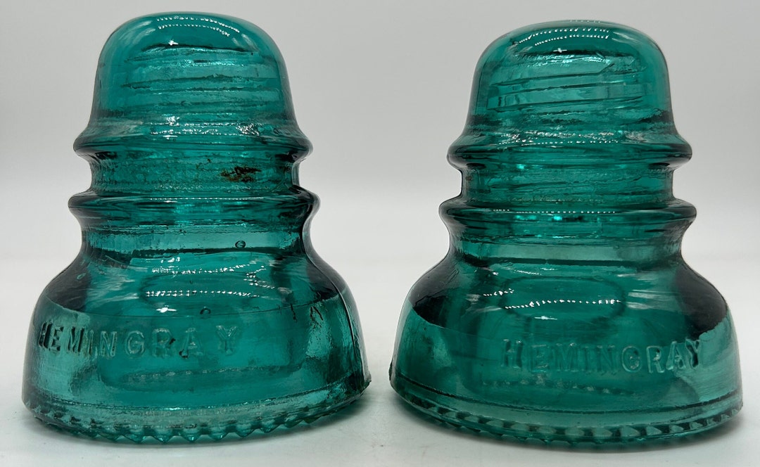 Vintage Aqua Hemingray 40 Glass Insulator - Etsy