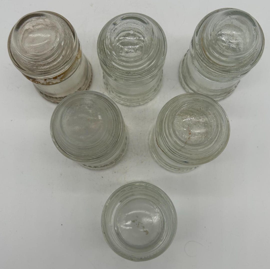 Box of 25 Vintage Clear Glass Hemingray-9 Glass Insulators - Etsy
