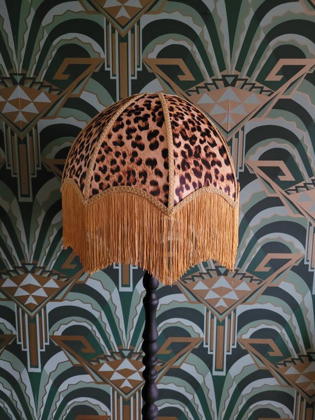 Leopard Print Deco Lampshade - Etsy UK
