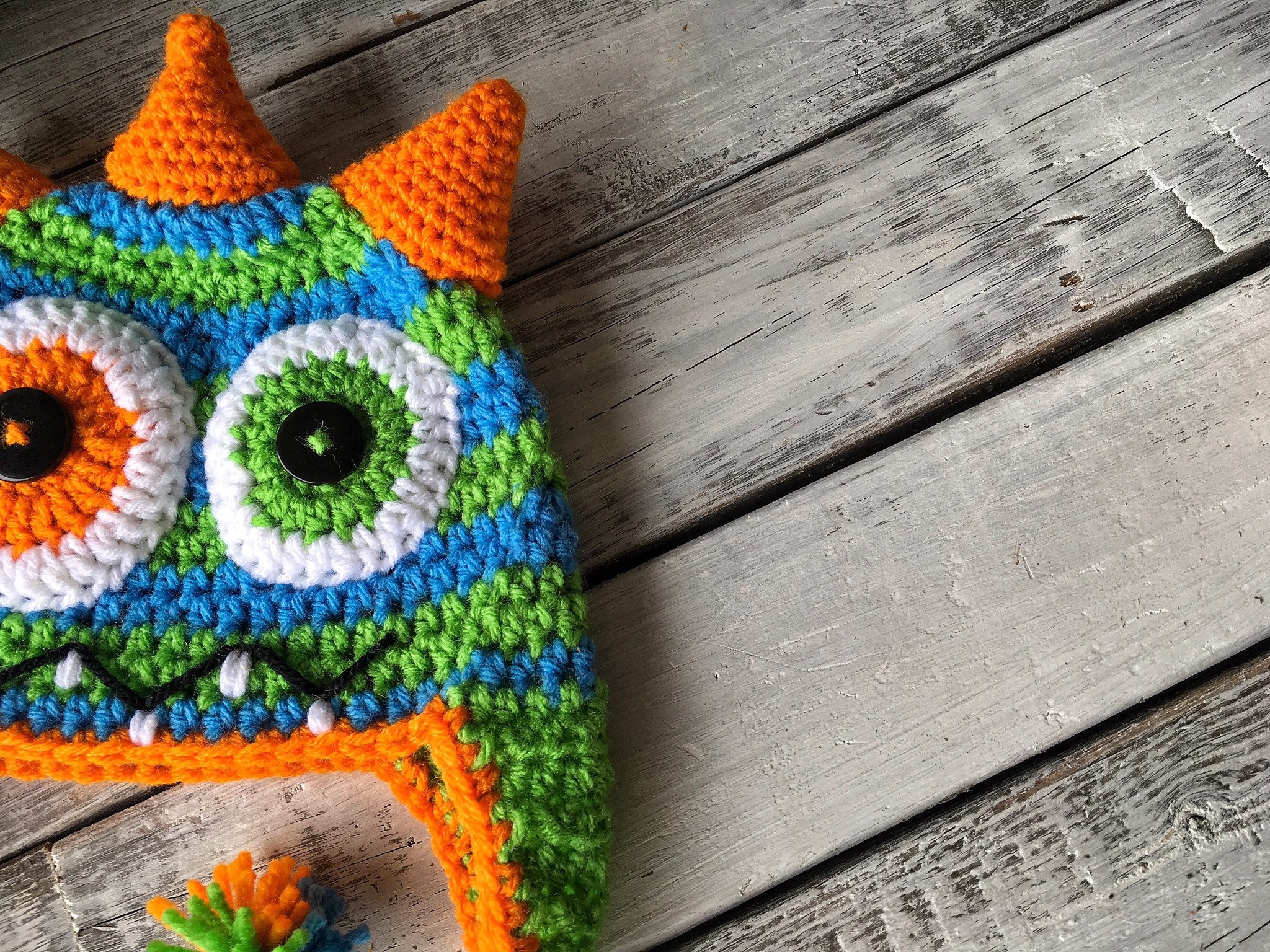 Crochet Monster Hat/ Monster Birthday/monster 1st Birthday | Etsy