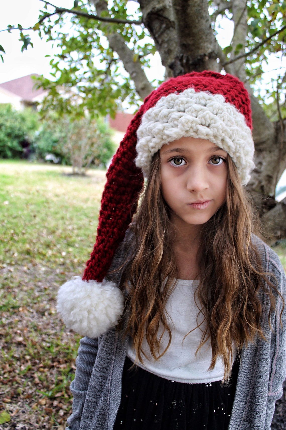 Chunky Knit Santa Hat/ Adult Santa Hat/ Child Santa Hat | Etsy