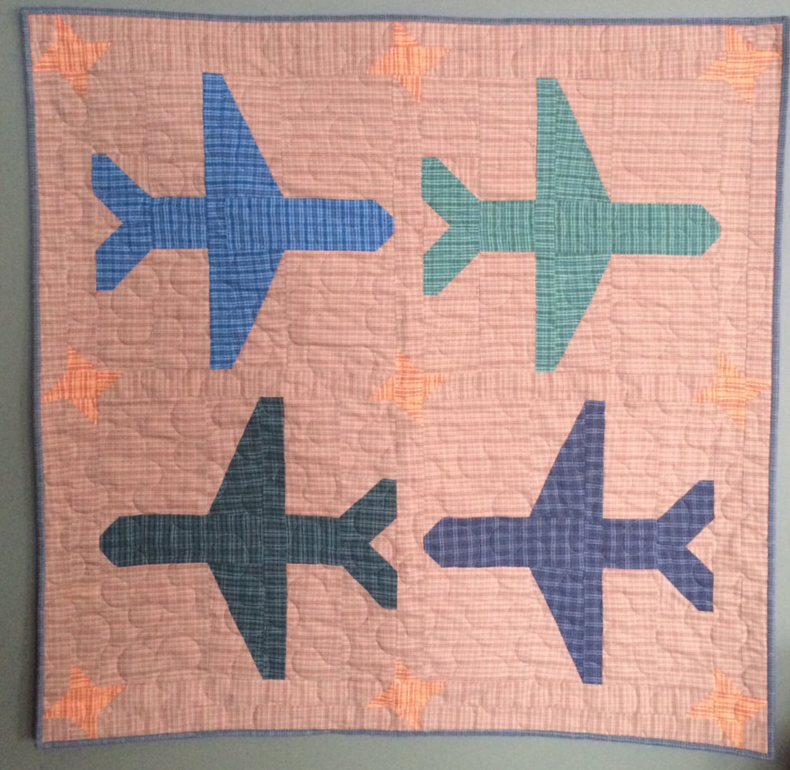 Finished Baby Airplane Quilt - Etsy