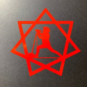 Maynard James Keenan Silhouette in a Geometrical Heptagram TOOL ...