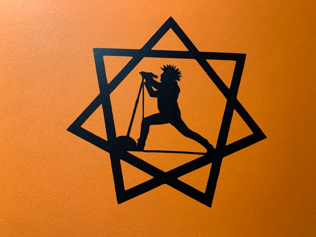 Maynard James Keenan Silhouette in a Geometrical Heptagram TOOL ...