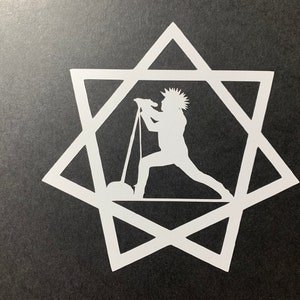 Maynard James Keenan Silhouette in a Geometrical Heptagram TOOL ...