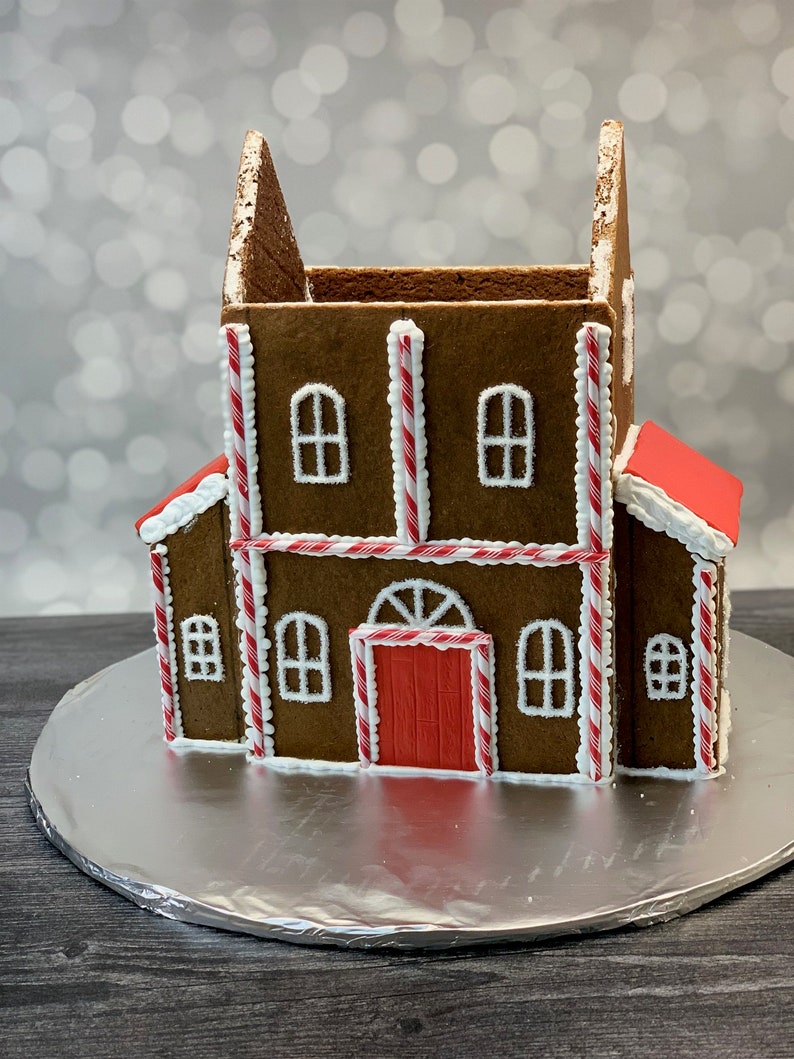 Gingerbread House Template 2 Story House With Side Rooms - Etsy