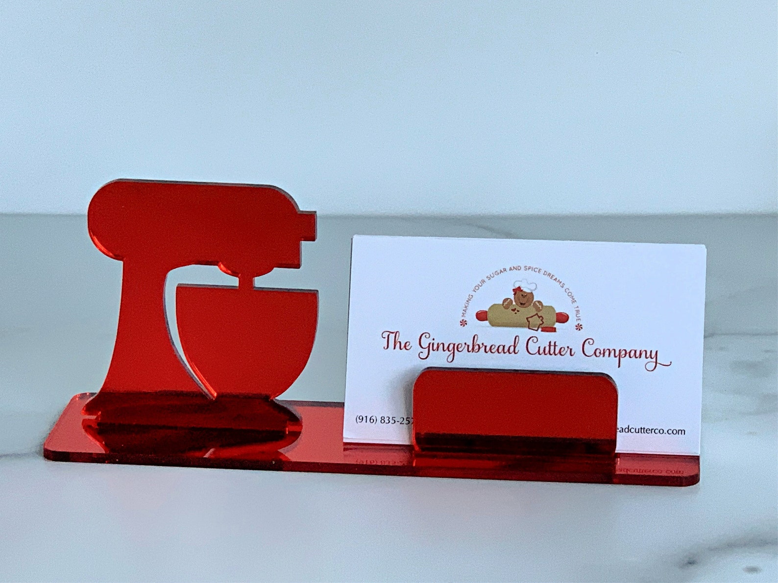Business Card Holder Mirrored Acrylic - Etsy