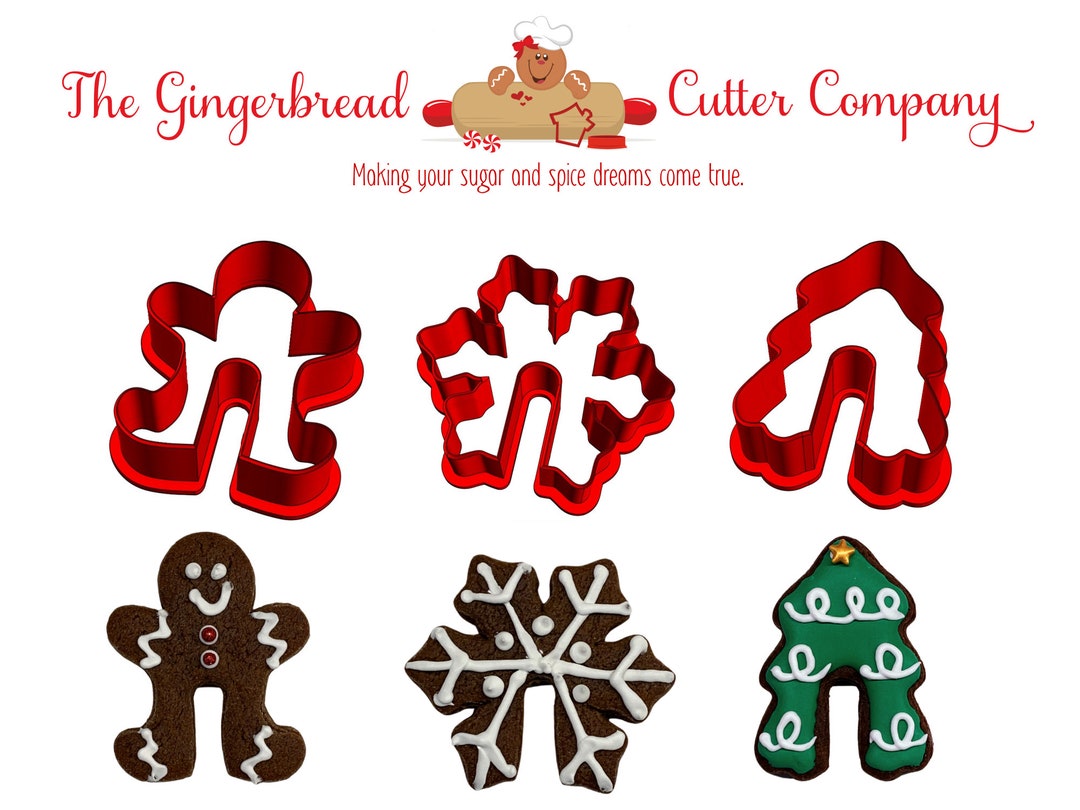 Gingerbread Man Snowflake Christmas Tree Mug Hugger Cookie Cutters ...