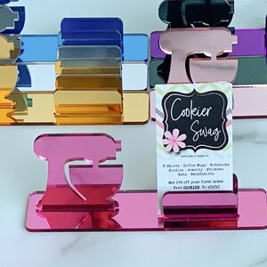 Business Card Holder Mirrored Acrylic - Etsy