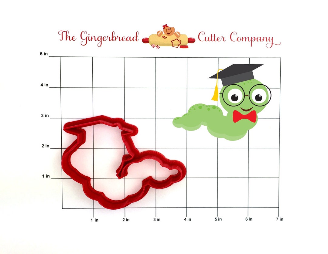 Bookworm Graduate Cookie Cutter - Etsy