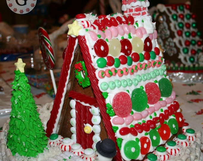 A-frame Gingerbread House Template 6"x6" - Etsy