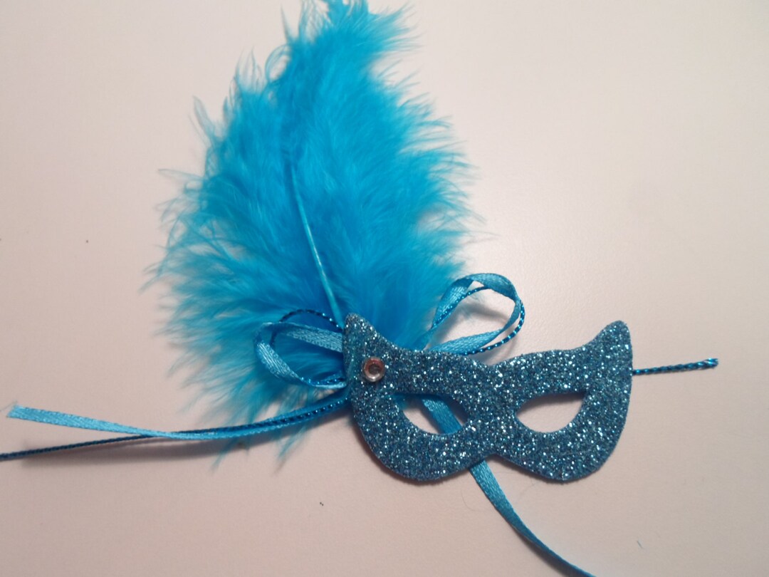 Turquoise Blue Mask - Foam Mask- Masquerade Masks - (12) Miniature ...