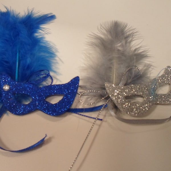 Blue Masquerade Mask - Etsy