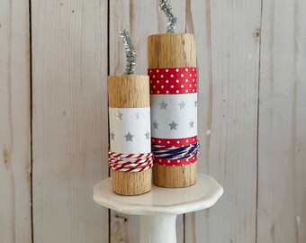 Wooden Firecracker // 4th of July Decor // 4th of July Tiered Tray ...