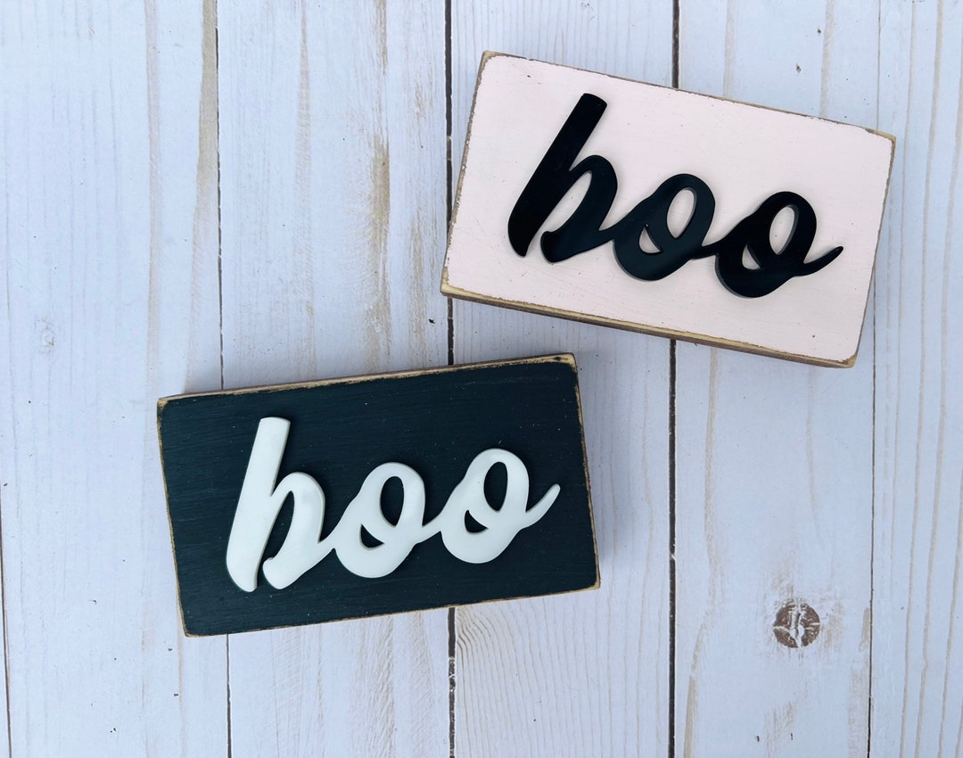 Boo Sign Halloween Decor - Etsy
