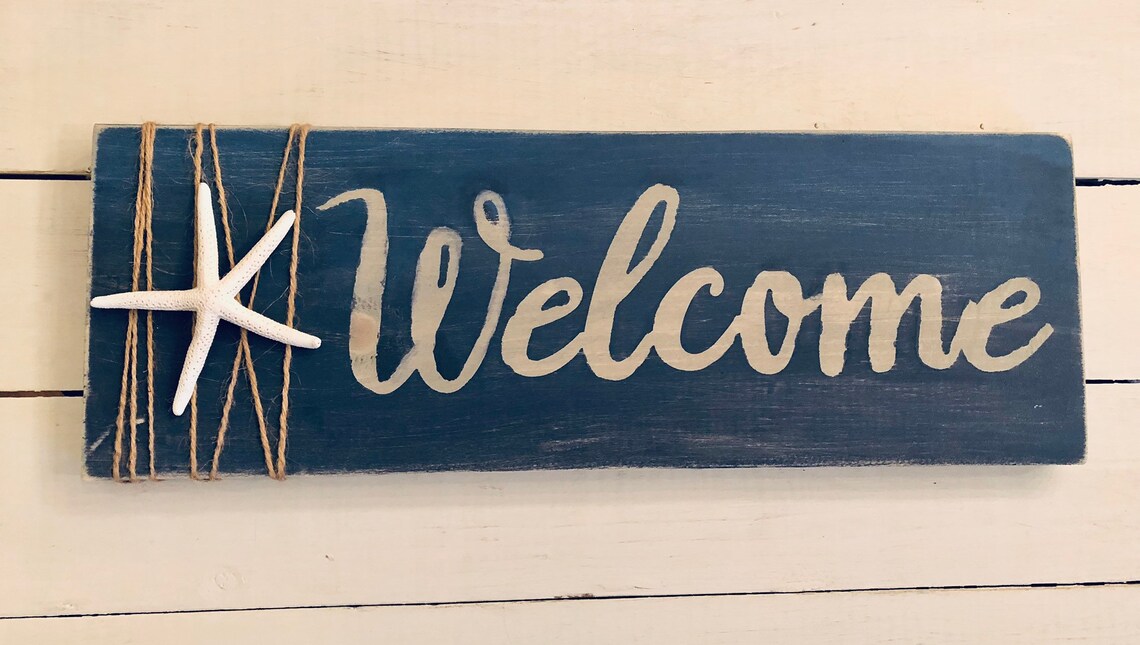 Welcome Wood Sign - Etsy