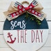 Seas the Day Round Wood Hanging Sign Hanging Signs Wood - Etsy
