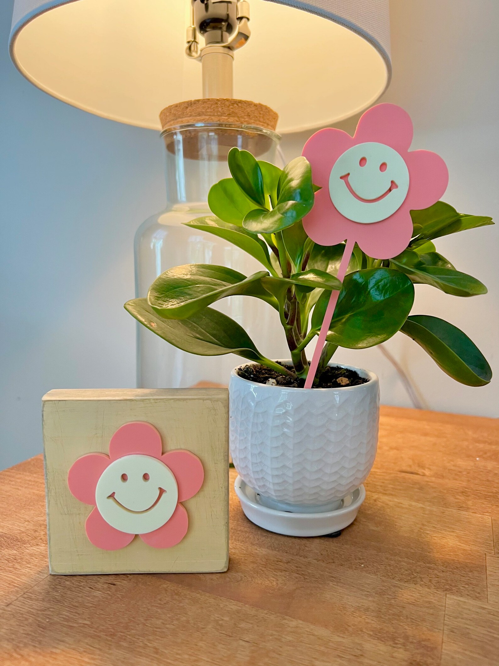 Smiley Face Cake Toppers or Smily Plant Pick - Etsy