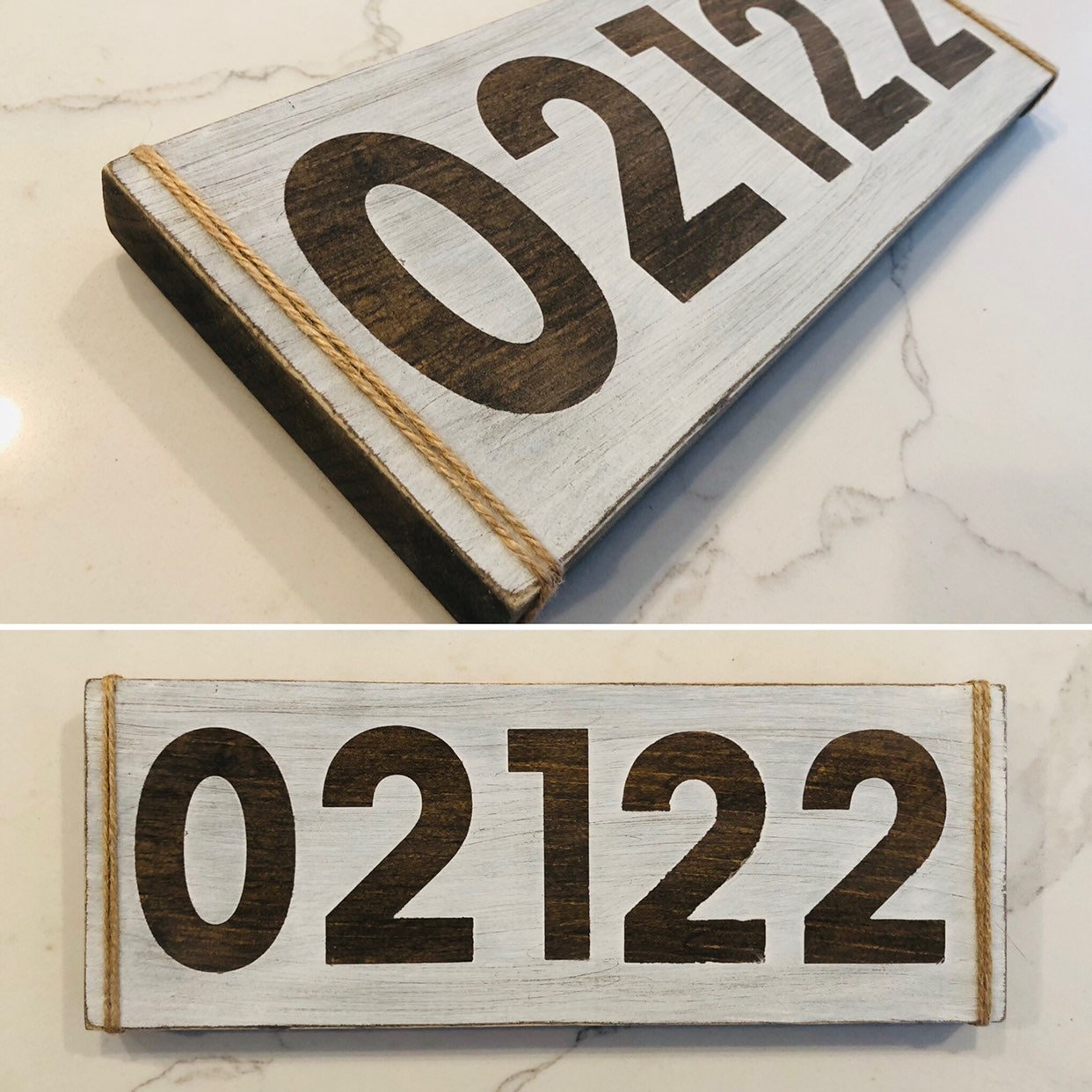 Zip code wood sign | Etsy