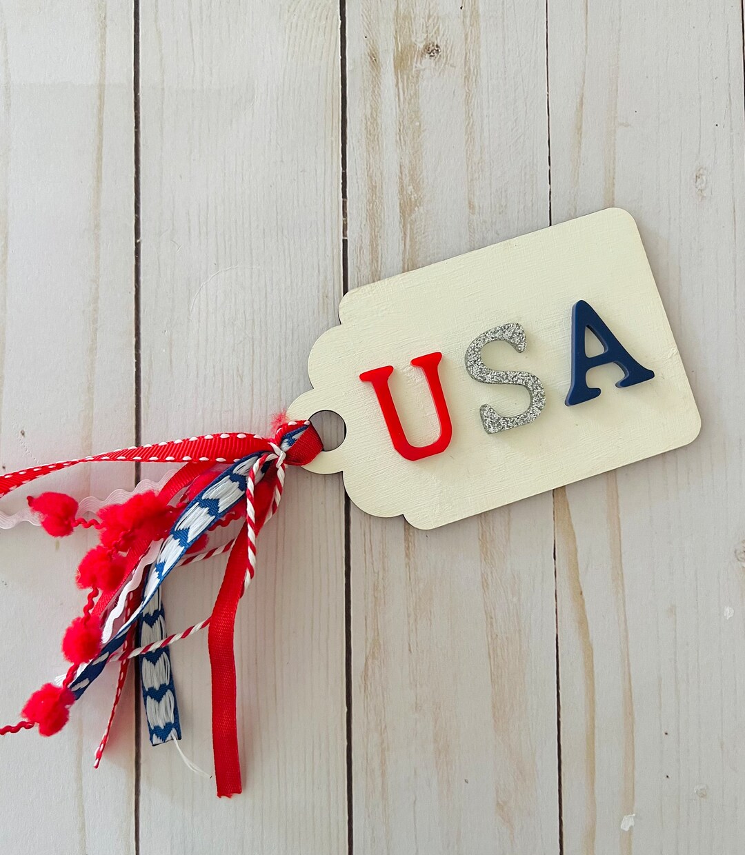 USA Ribbon Tag, Tiered Tray Decor - Etsy