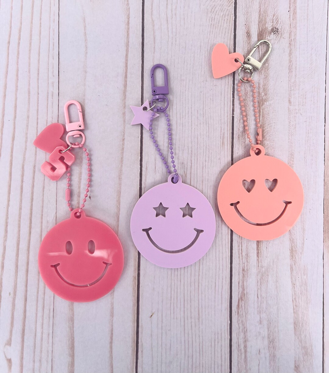 Smiley Face Keychain Backpack Charm - Etsy