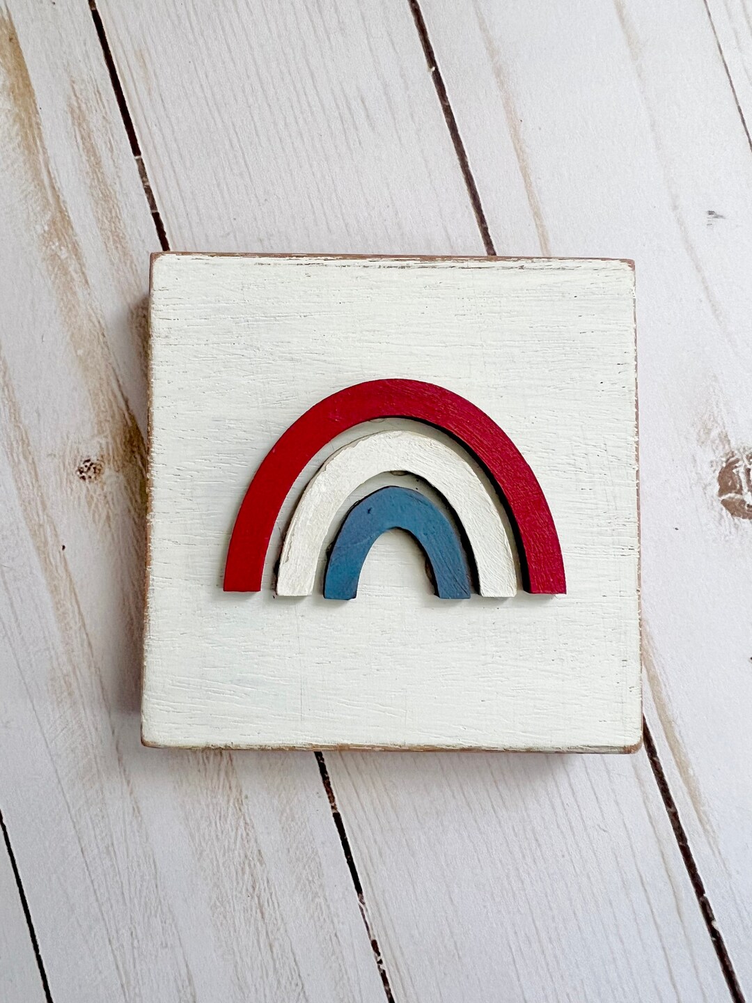 Rainbow Wood Sign - Etsy