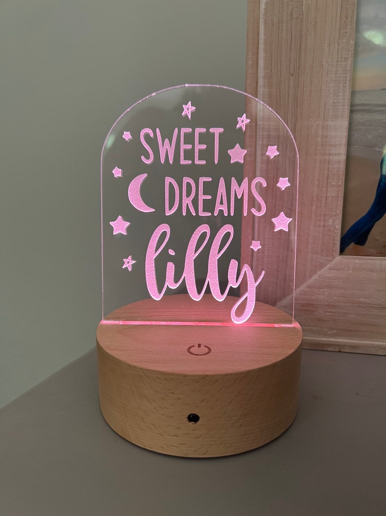Customized LED Acrylic Night Light Light up Sign - Etsy