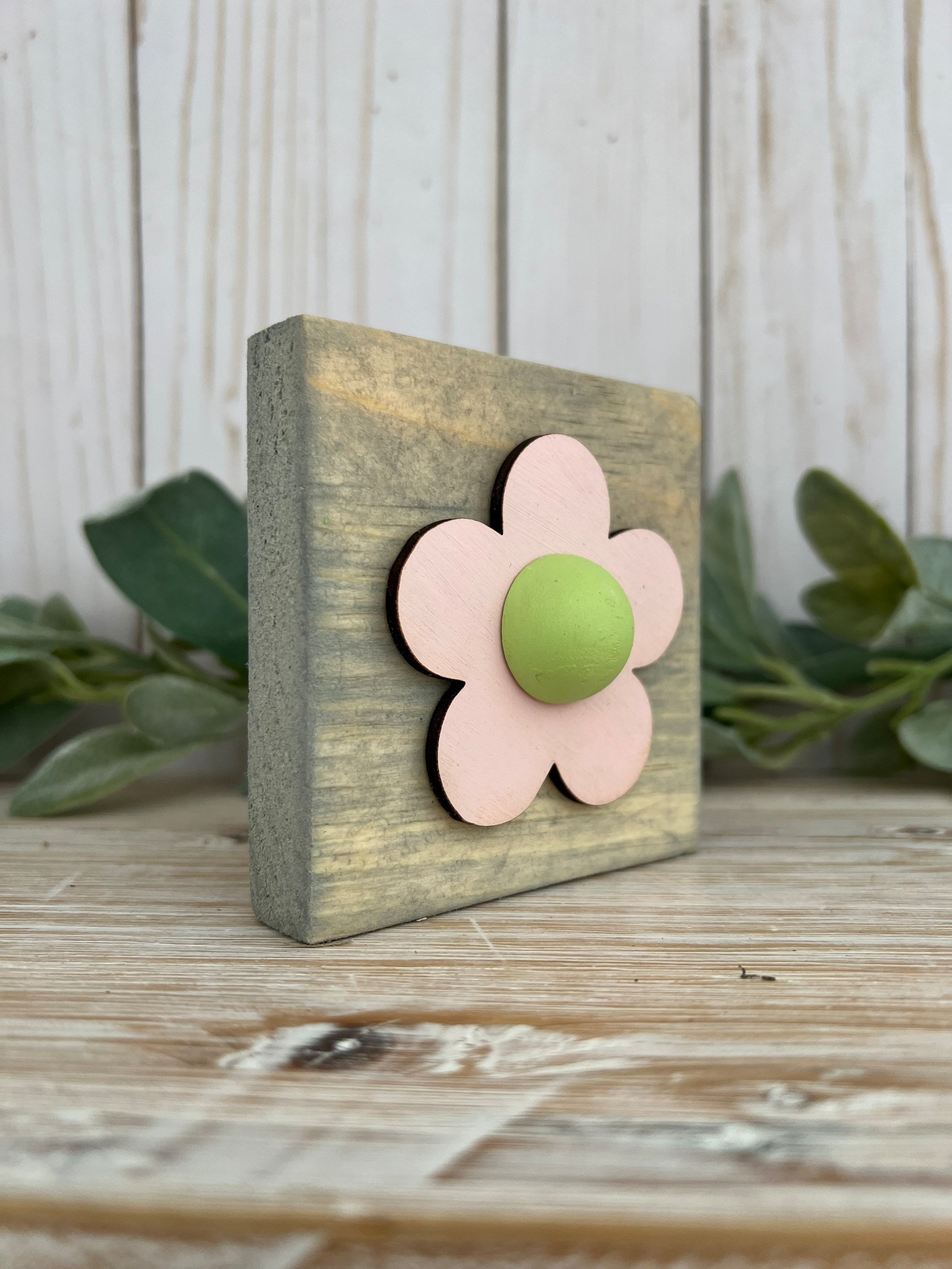 Wood Flower, Spring Flower, Tiered Tray Decor - Etsy