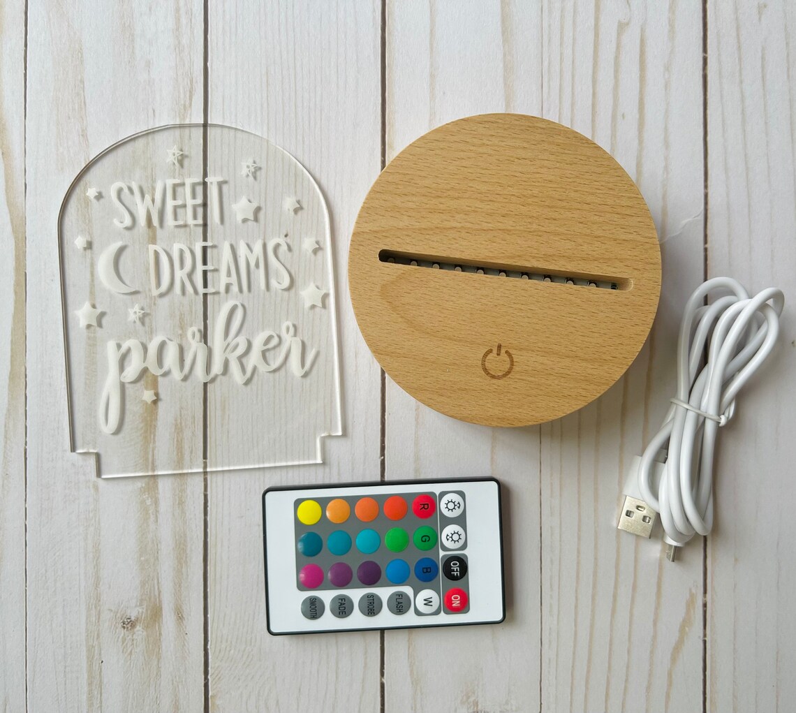 Customized LED Acrylic Night Light Light up Sign - Etsy