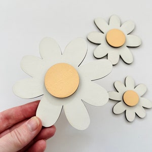 Set of 3 Wood Daisies Tray Decor, Wall Decor - Etsy