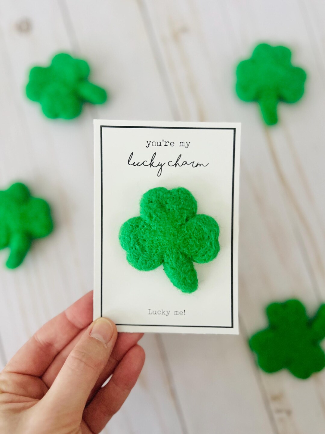 Lucky Charm Card, You're My Lucky Charm, Clover Shamrock - Etsy