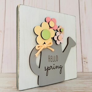 Hello Spring Watering Can Sign - Etsy