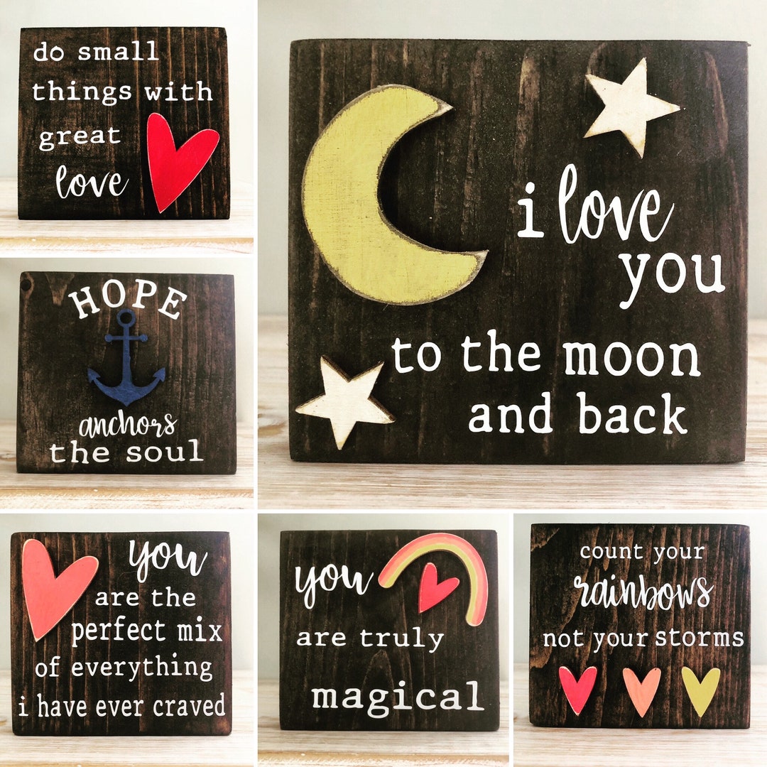 Mini Wood Signs - Etsy