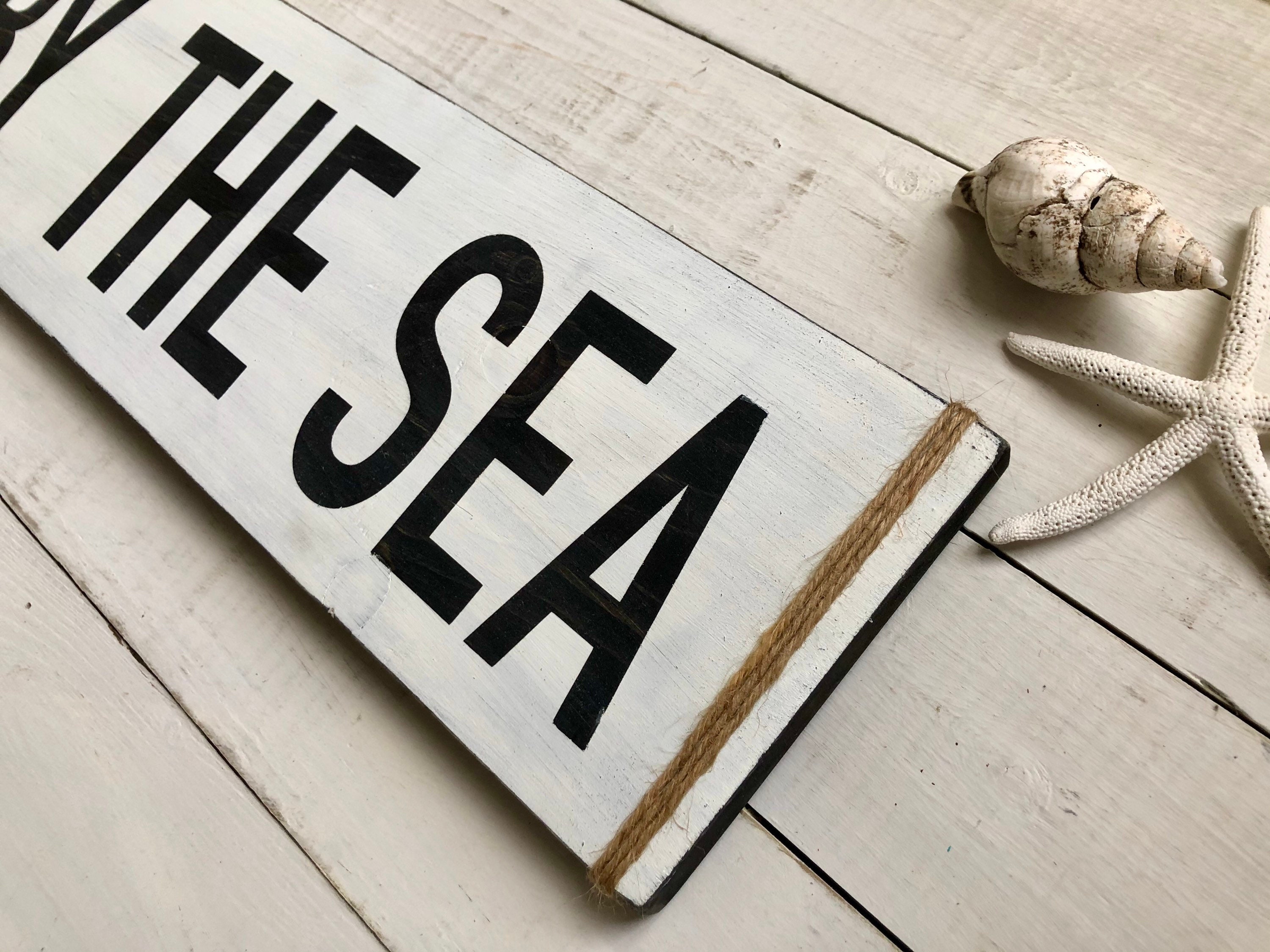 By the Sea Nautical Wood Sign | Etsy