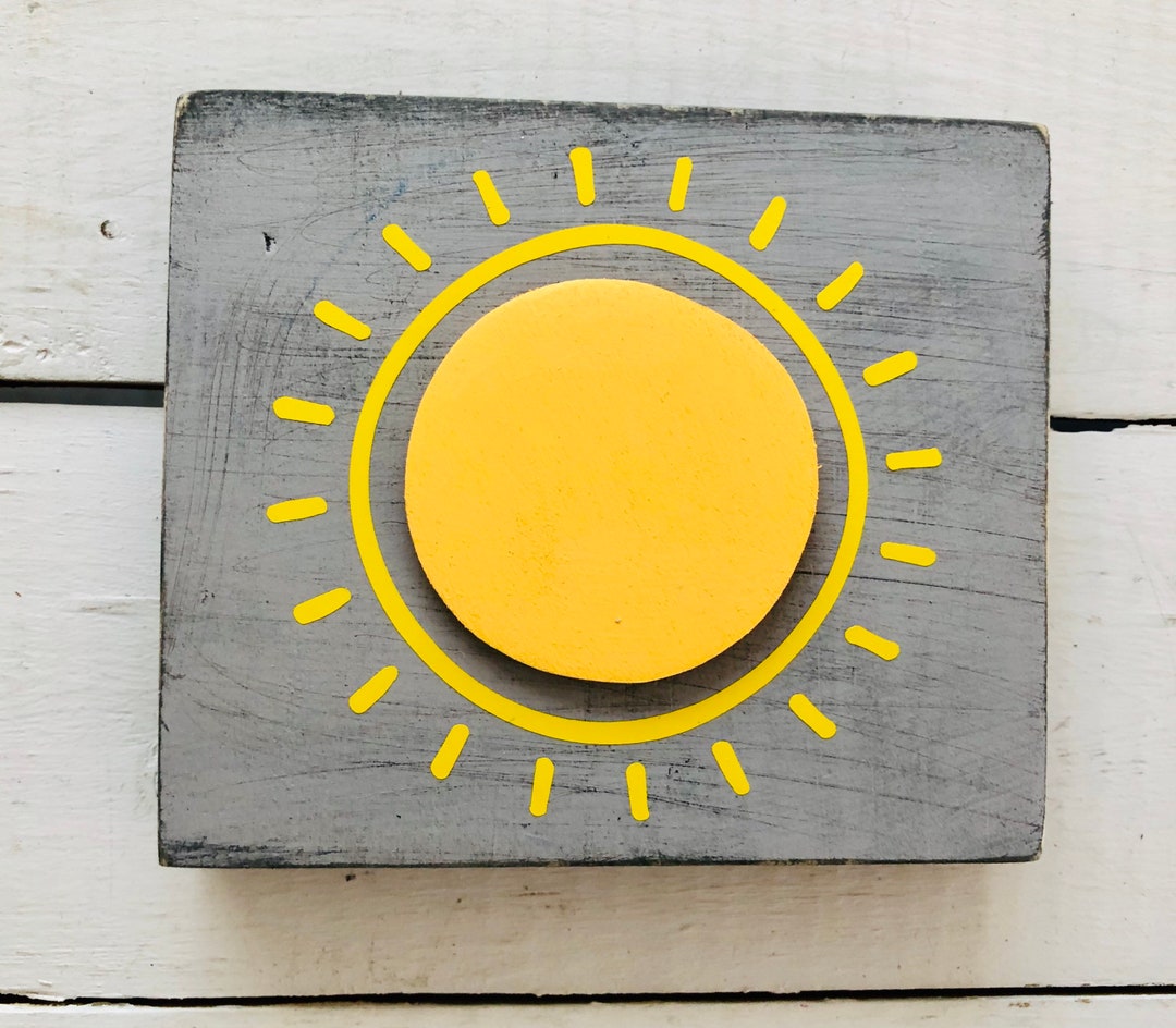 Mini Sun Wood Sign - Etsy