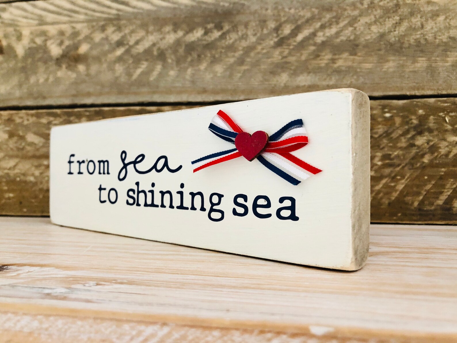 From Sea to Shining Sea Wood Sign - Etsy UK