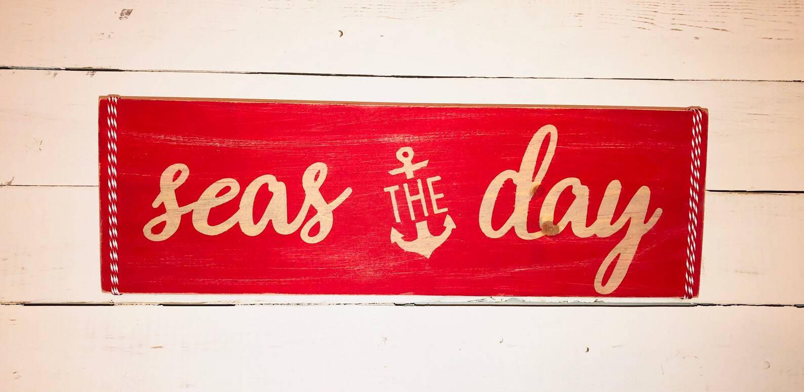 Seas the Day Nautical Wood Sign | Etsy