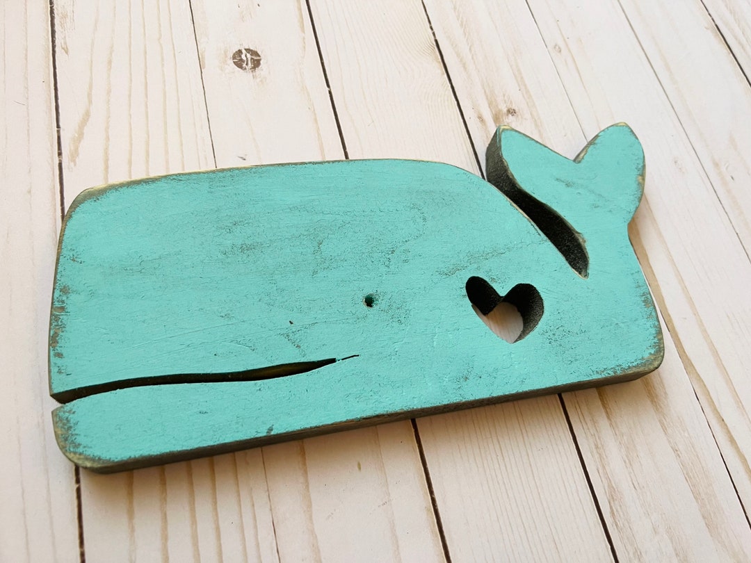 Wood Whale Hanging Sign - Etsy
