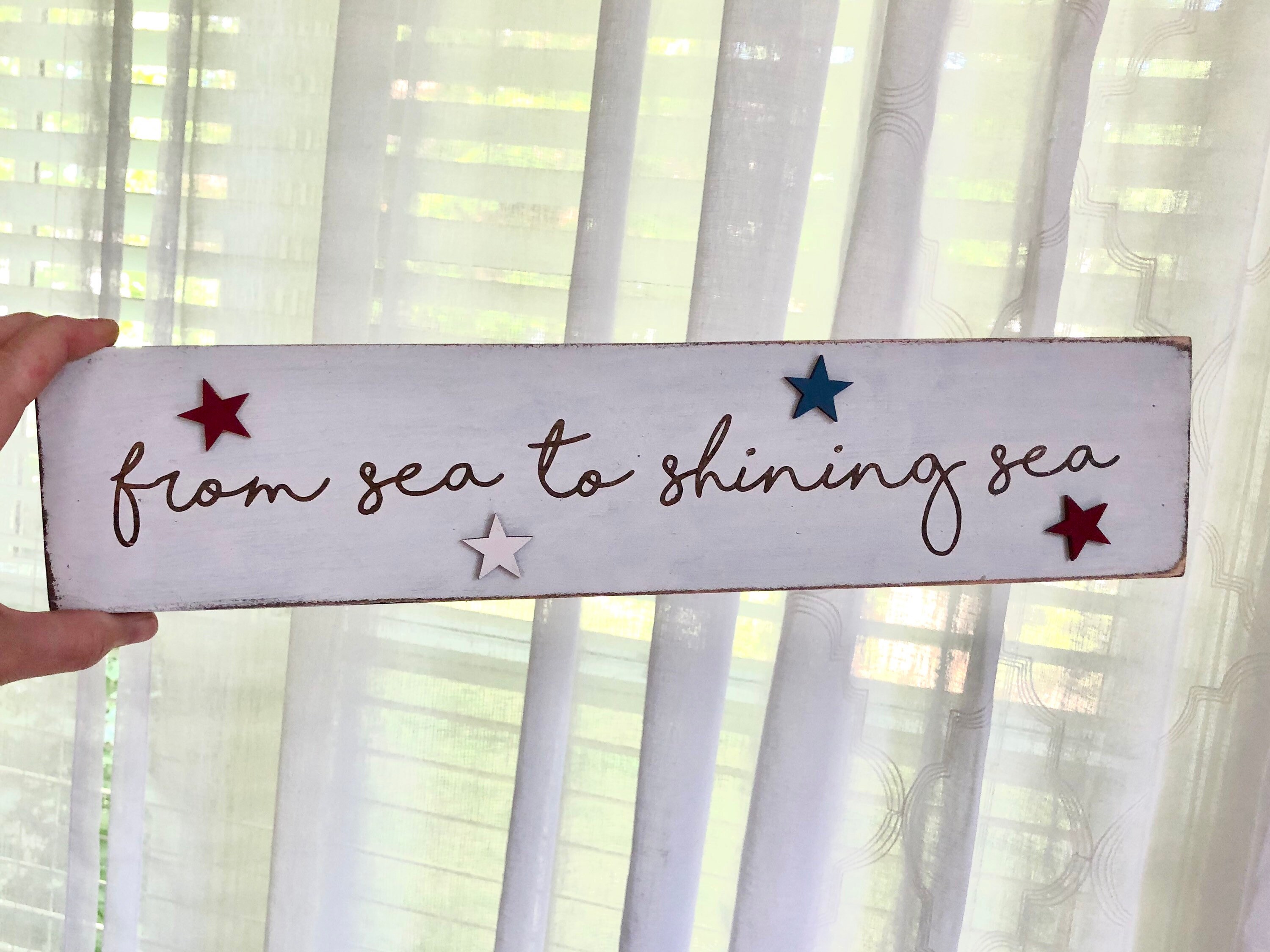 From Sea to Shining Sea Wood Sign | Etsy UK