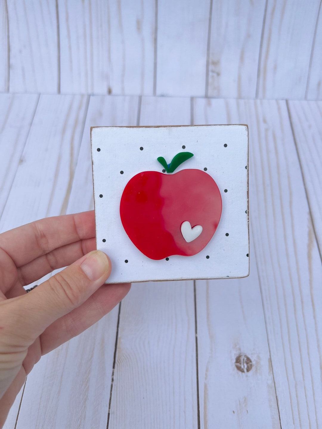 Apple Wood Sign, Apple Decor - Etsy