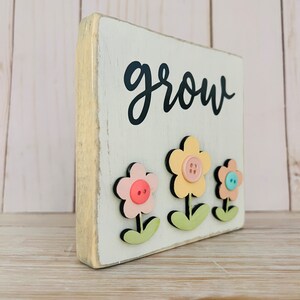 Grow Spring Flower Sign - Etsy