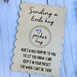 Pocket Hug Gift Card, Wood Gift Card, Mailable Hug - Etsy