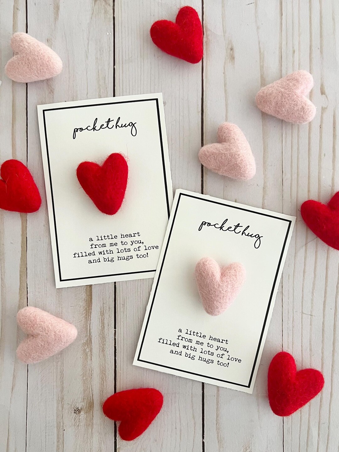 Pocket Hug Heart on Card, Mailable Hug - Etsy